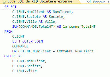 Comment créer une requête avec une jointure externe ? - PC SOFT - Documentation en ligne