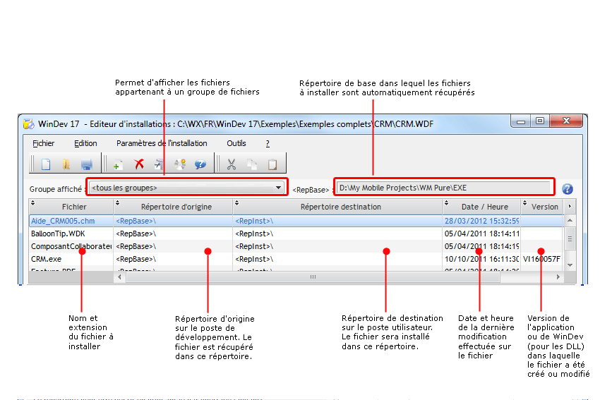 WDInst : gérer les fichiers à installer - PC SOFT - Documentation en ligne